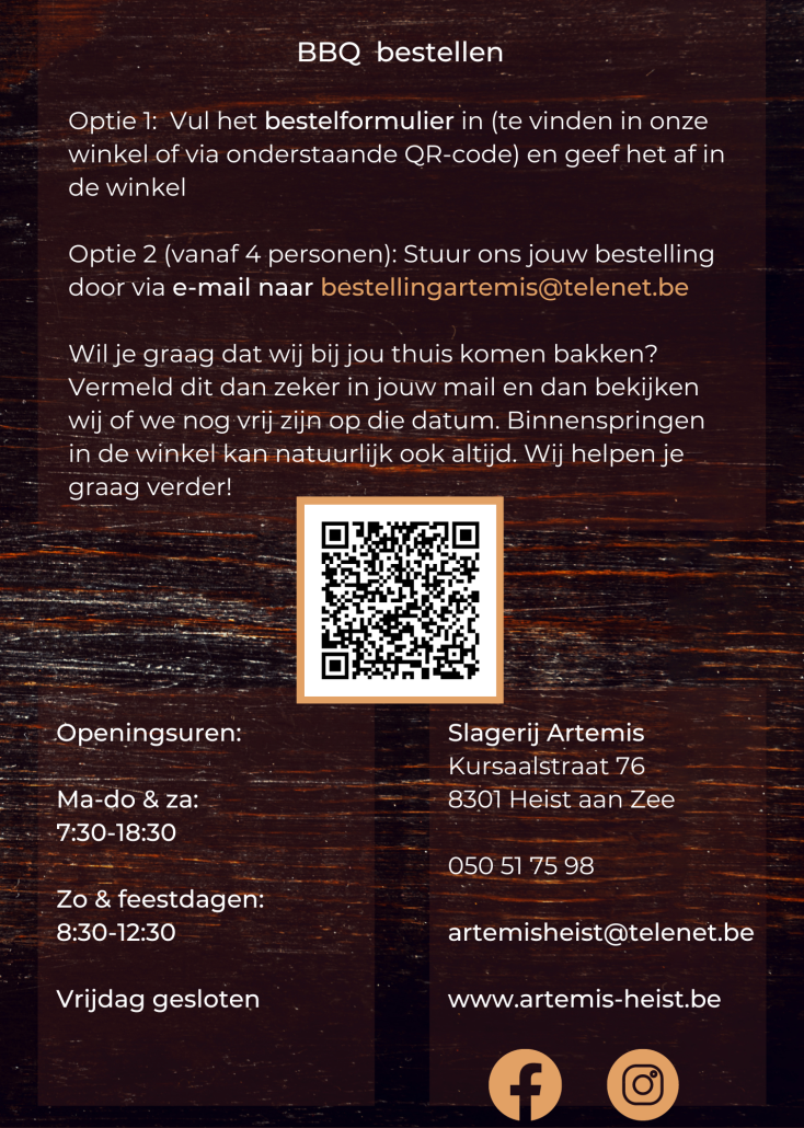 Bbq | Culinaire slagerij Artemis Knokke-Heist